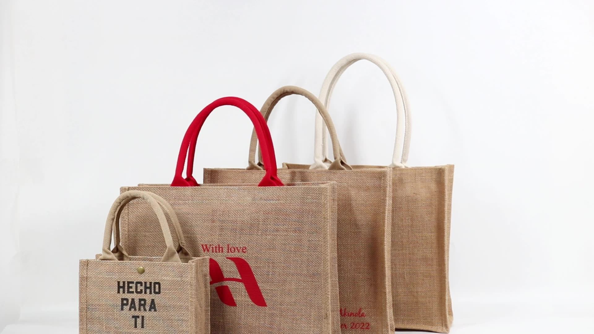 Wholesale Cheap Natural Burlap Linen Jute Tote Bag For Promotion Gift ...