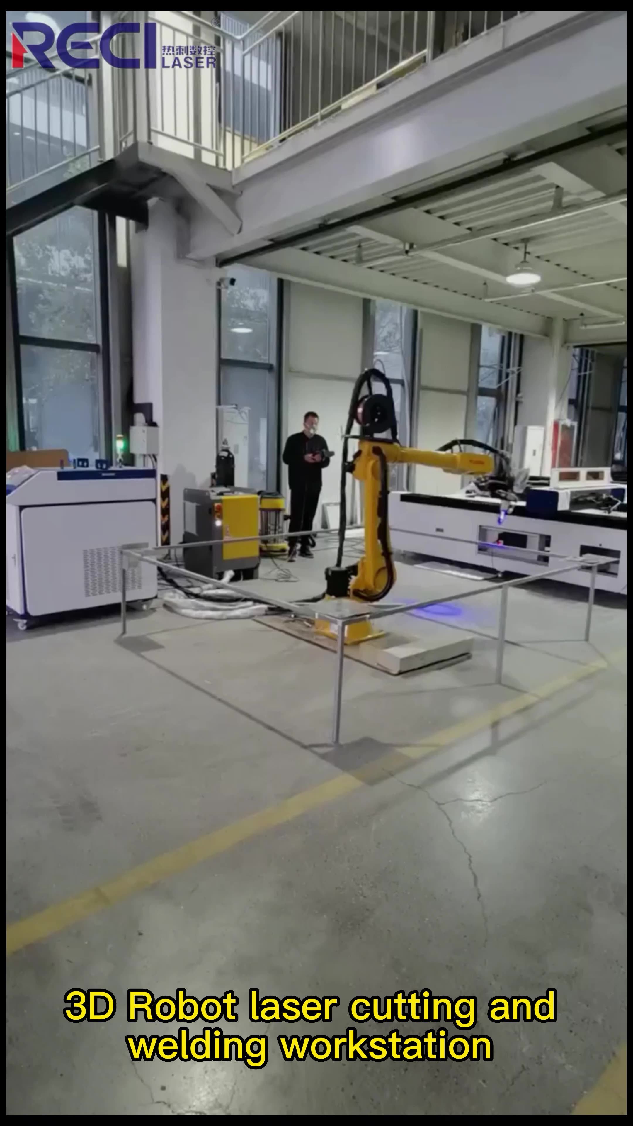 Mesin Las Laser Serat Cnc 6 Sumbu Lengan Robot Industri Sepenuhnya ...