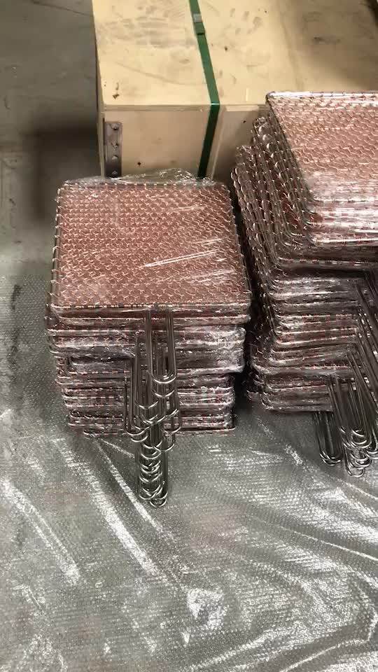 Red Copper Net For Bbq Fish Meat & Barbecue Grill Mesh Wire Clamp ...