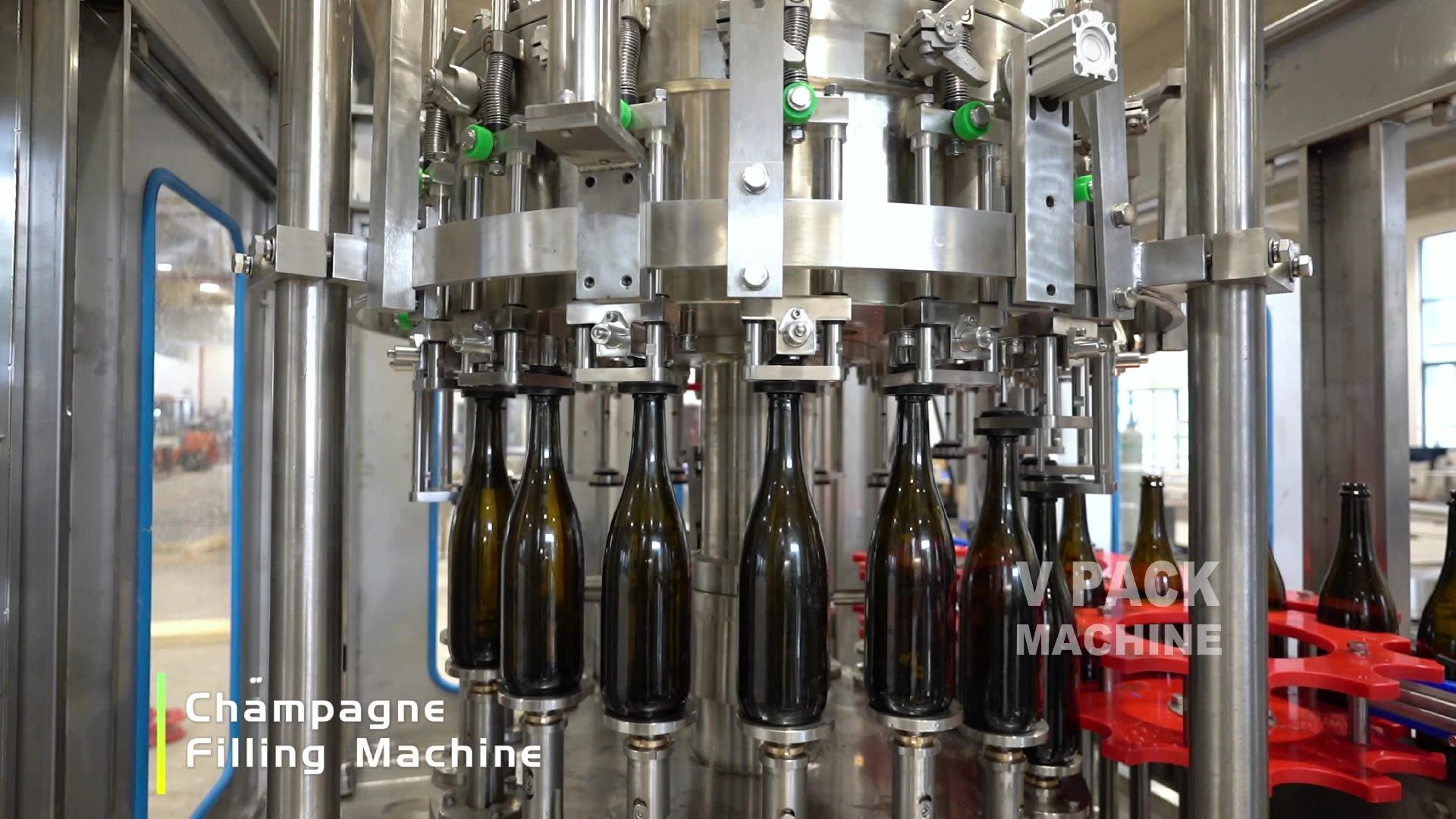 Automatic 1800bph 750ml Champagne / Sparkling Wine Glass Bottle Liquor ...