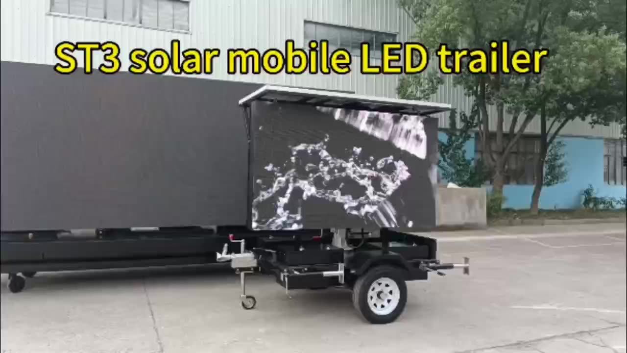 Outdoor High Resolution Mobile Led Billboard Trailer For Sale Promotion Mobile Solar Power Led ...