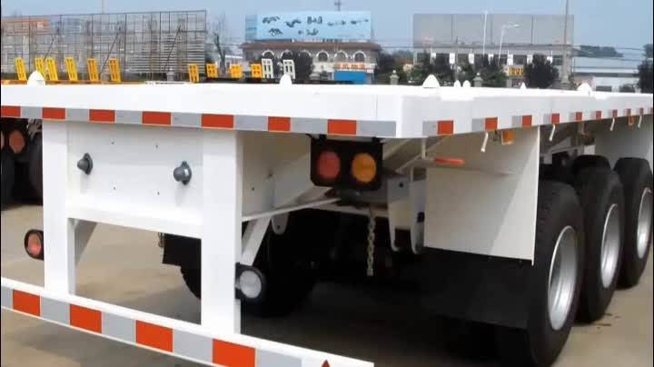 40ft Flat Rack Container Semi Trailer - Buy 40ft Flat Rack Container ...