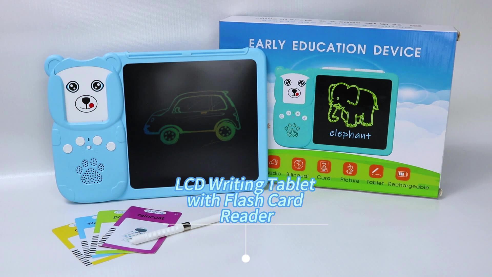Magic Kid Digital Pad Lcd Drawing Talking Flash Cards Portable Graphics ...