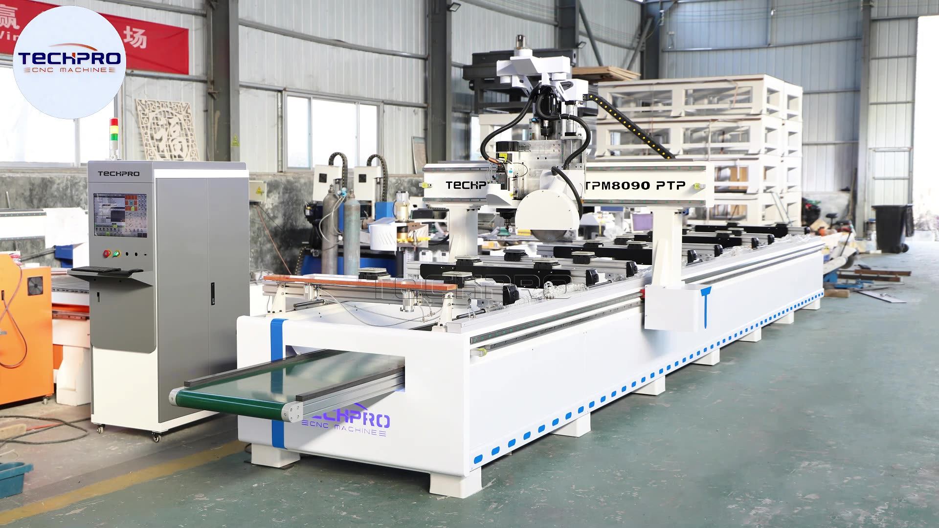 Techpro Ptp Vacuum Table Bar Cnc Router Wood Panel Corrugated Board ...