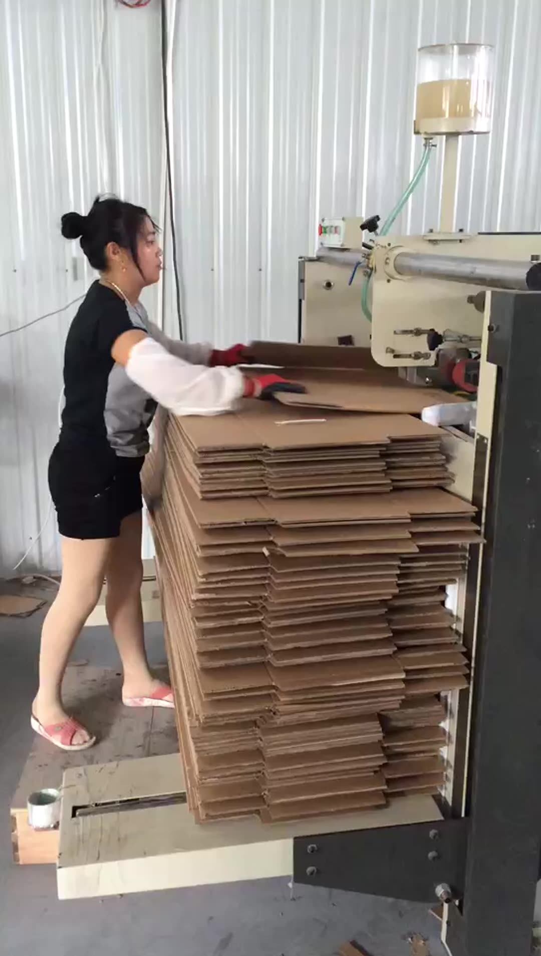 Dongguang Semi Automatic Folder Gluer Machine /box Gluing Machine - Buy ...