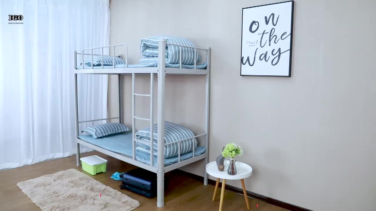 Adjustable Bunk Beds School Bedroom Metal Bunk Bed Knock Down Structure ...