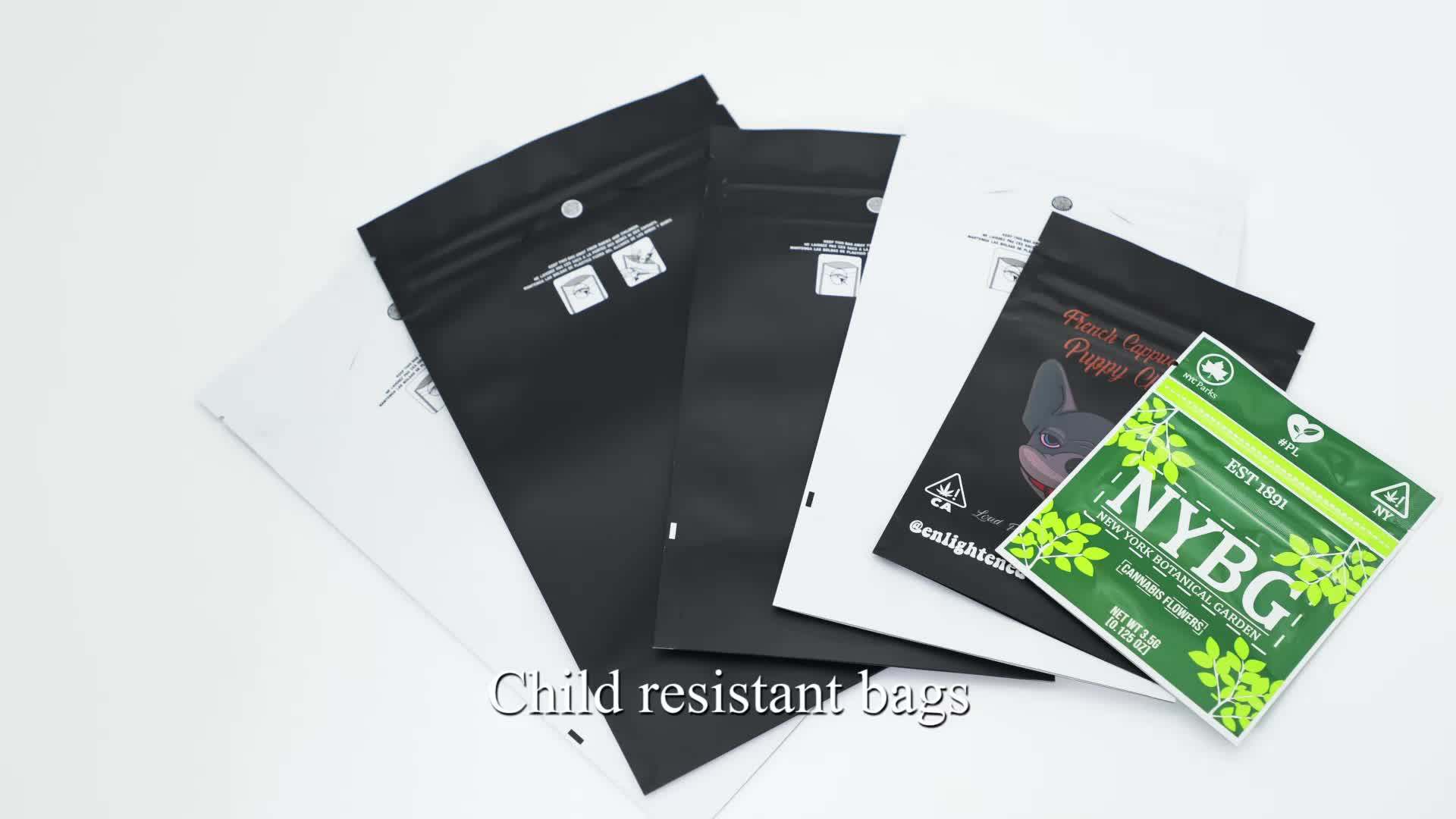 1 Gram Stand Up Plastic Laminated Child Resistant Zip Smell Proof Child ...