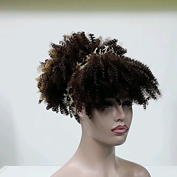 Aishili Wholesale Synthetic Wig Blonde Brown Afro Deep Curly Leopard ...