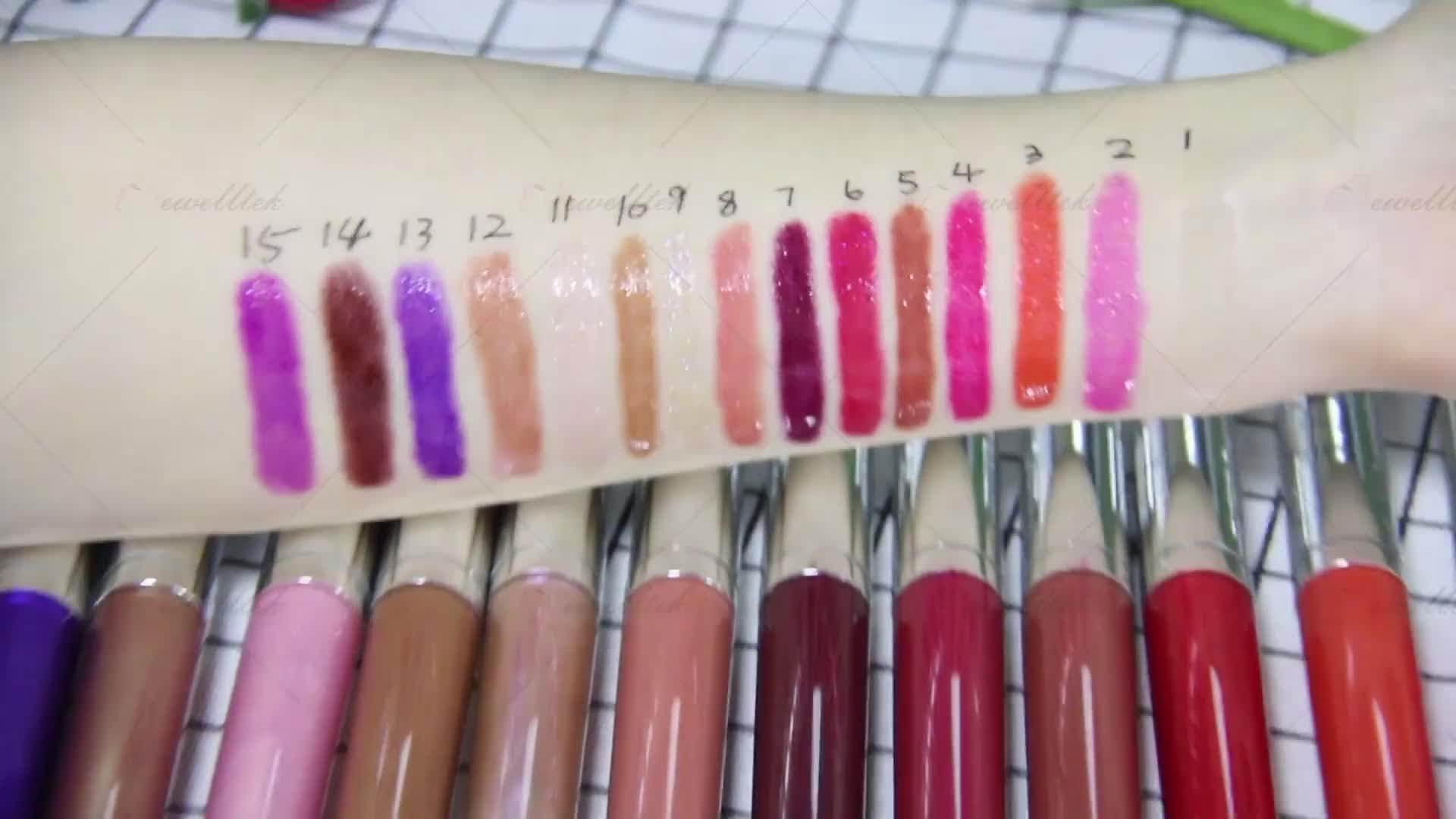 High Quality Waterproof Makeup 15 Colors Shiny Lipgloss Oem Liquid ...