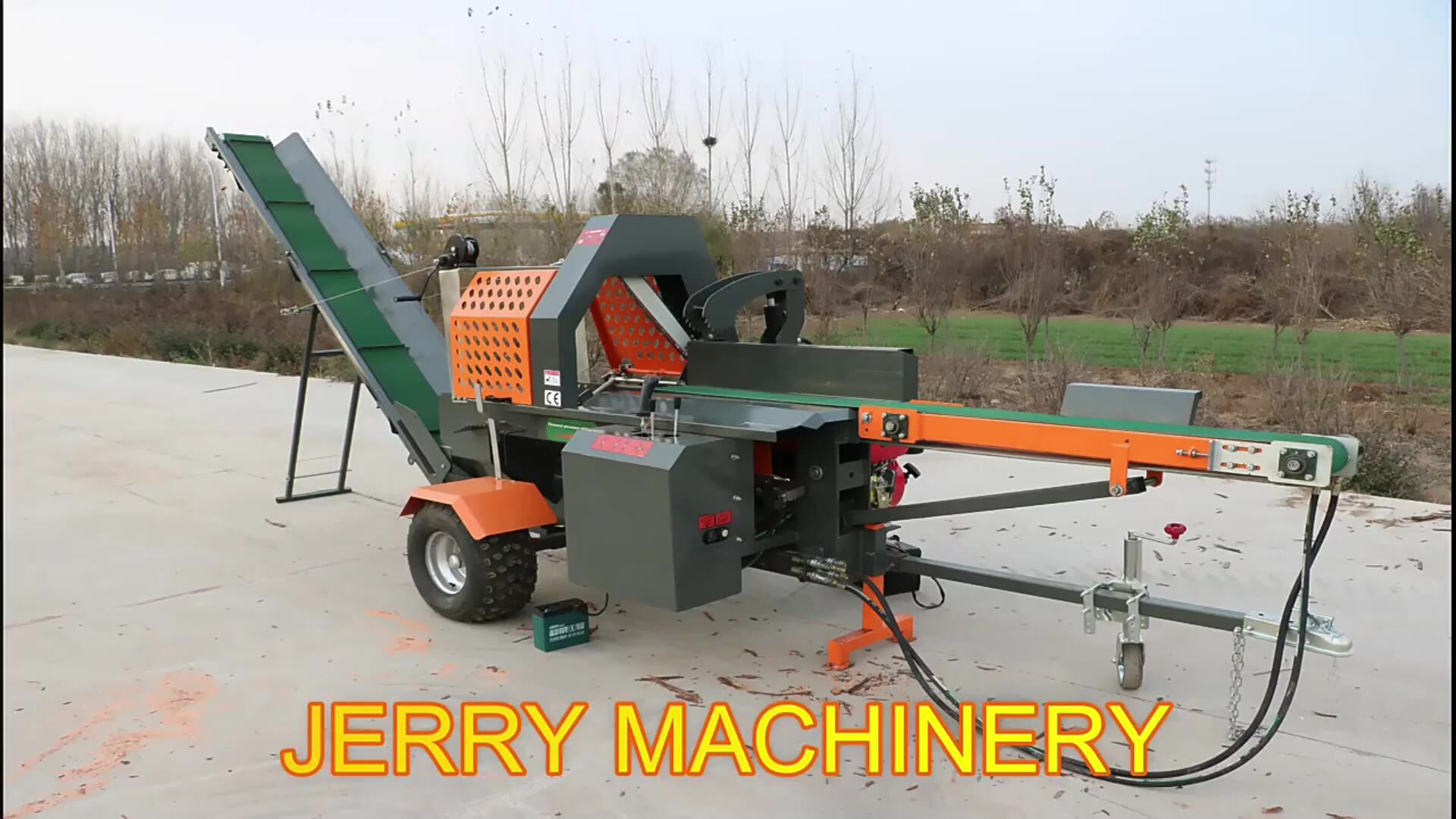 20 Ton Gasoline Hydraulic Wood Log Splitter Wood Processor Log Cutter ...