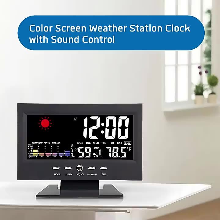 Usb Clock Sound Controlled Weather Forecast Humidity Clock Forecast ...
