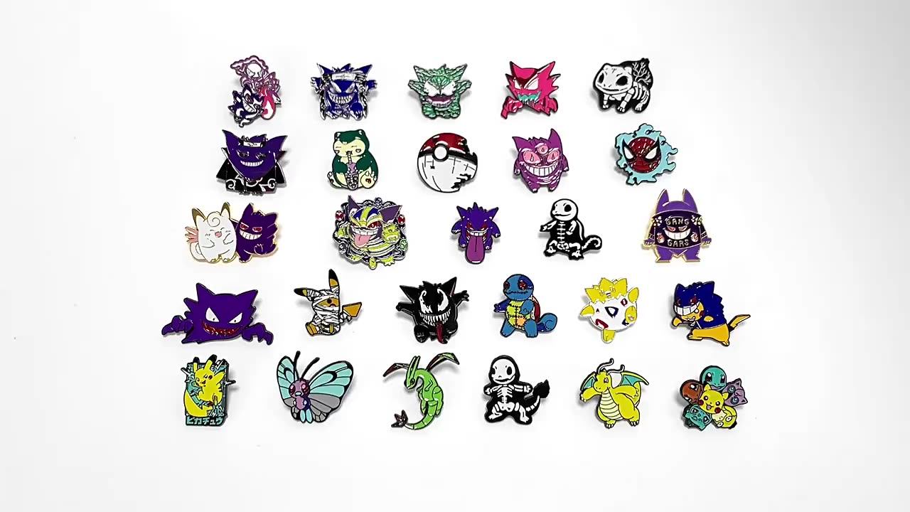 Wholesale Anime Cool Funny Cartoon Poke Gengar Pins Clothing ...