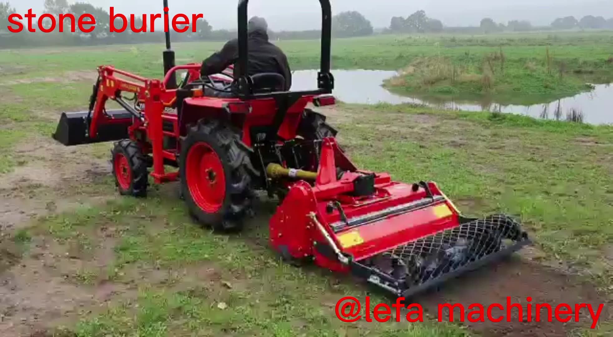 35-50hp Farm Tractor 3point Pto Drive Burier Tiller Rock Picker Mounted ...