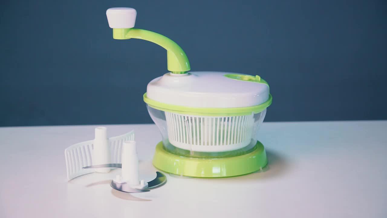 Smile Mom Multi-purpose Food Processor Handle Spinner Vegetable Slicer ...