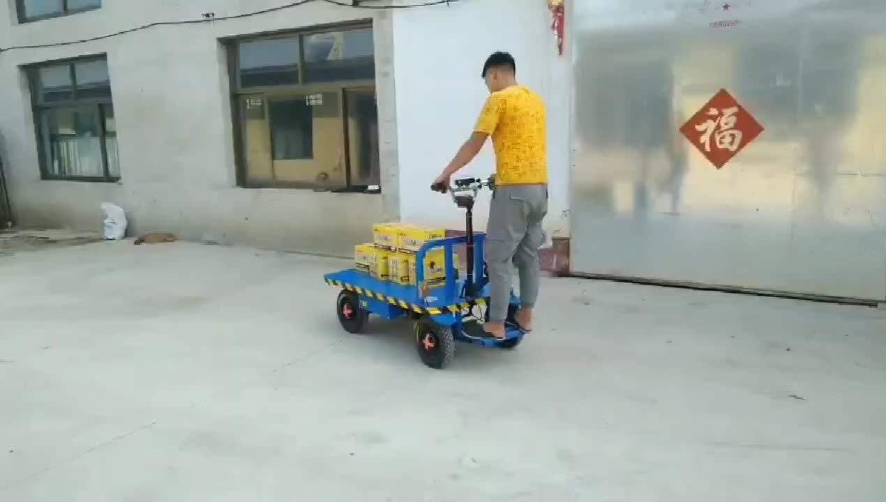 Electric 1000kg Load Electric Platform Cargo Carrier Trolley Heavy ...
