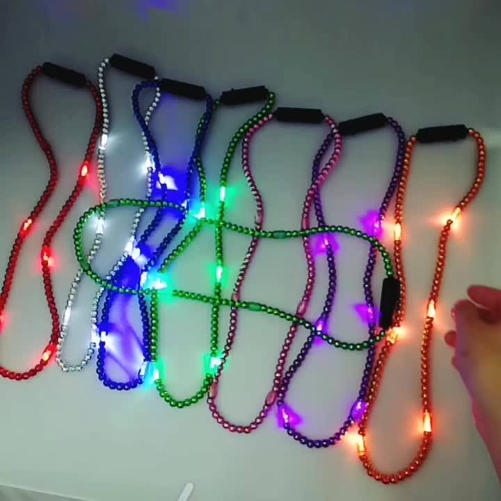 Party Supplier Flashing Beads Led Light Necklace - Buy Flashing Led ...