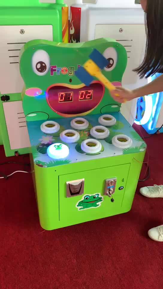 Kids Coin Coperated Hitting Hammer Arcade Frog Jump Whack A Mole ...