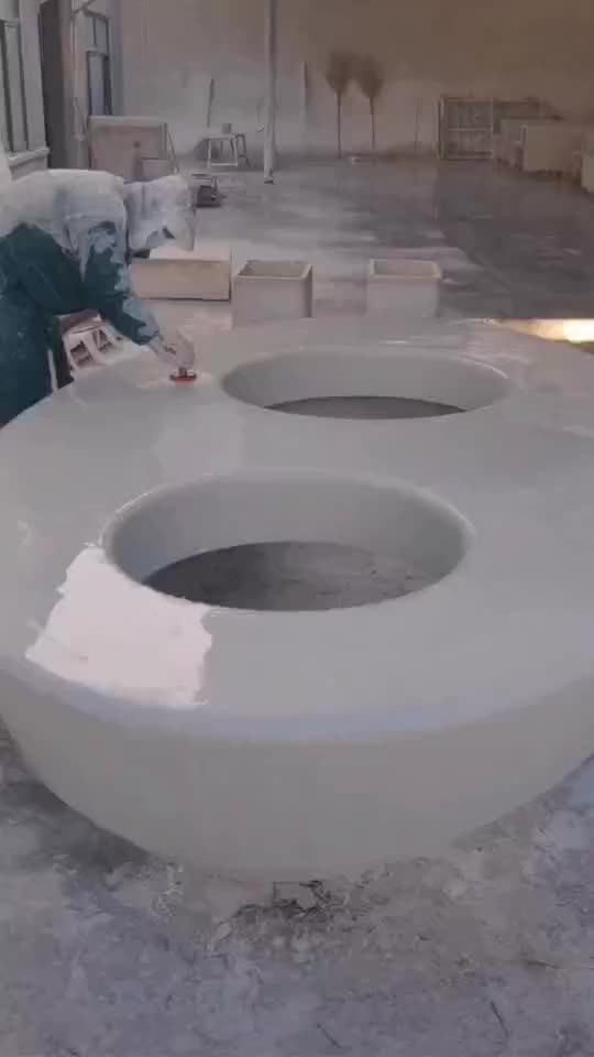 Grc Precast Concrete Polished Pebble Seat With Beeswax Colour - Buy Grc ...