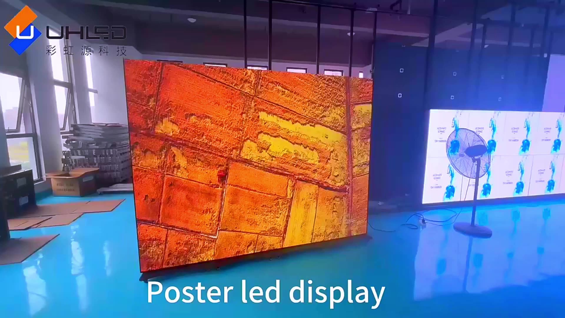 Uhled Portable Standing Led Poster Display Screen Wall Video ...