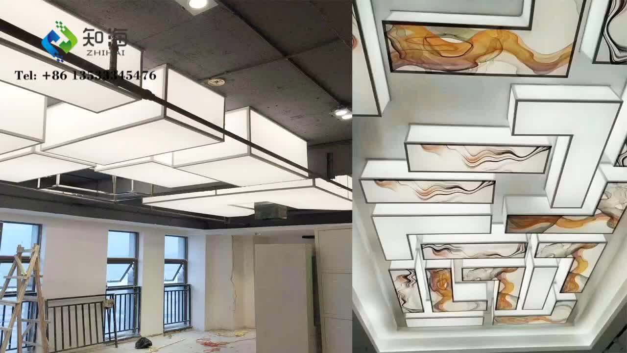 Dimmable Led Light Box Square Rectangle Irregular Fireproof Decorative ...