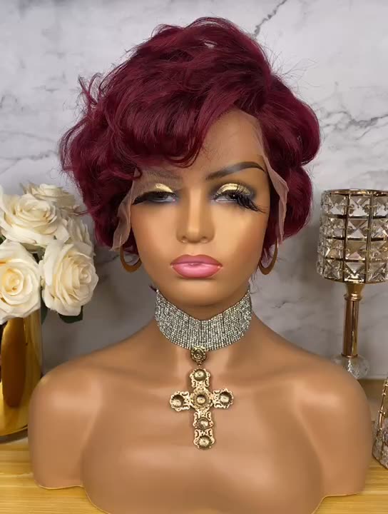 Pixie Short Curly Bob Wig Factory Vendor Black Women Raw Indian Virgin
