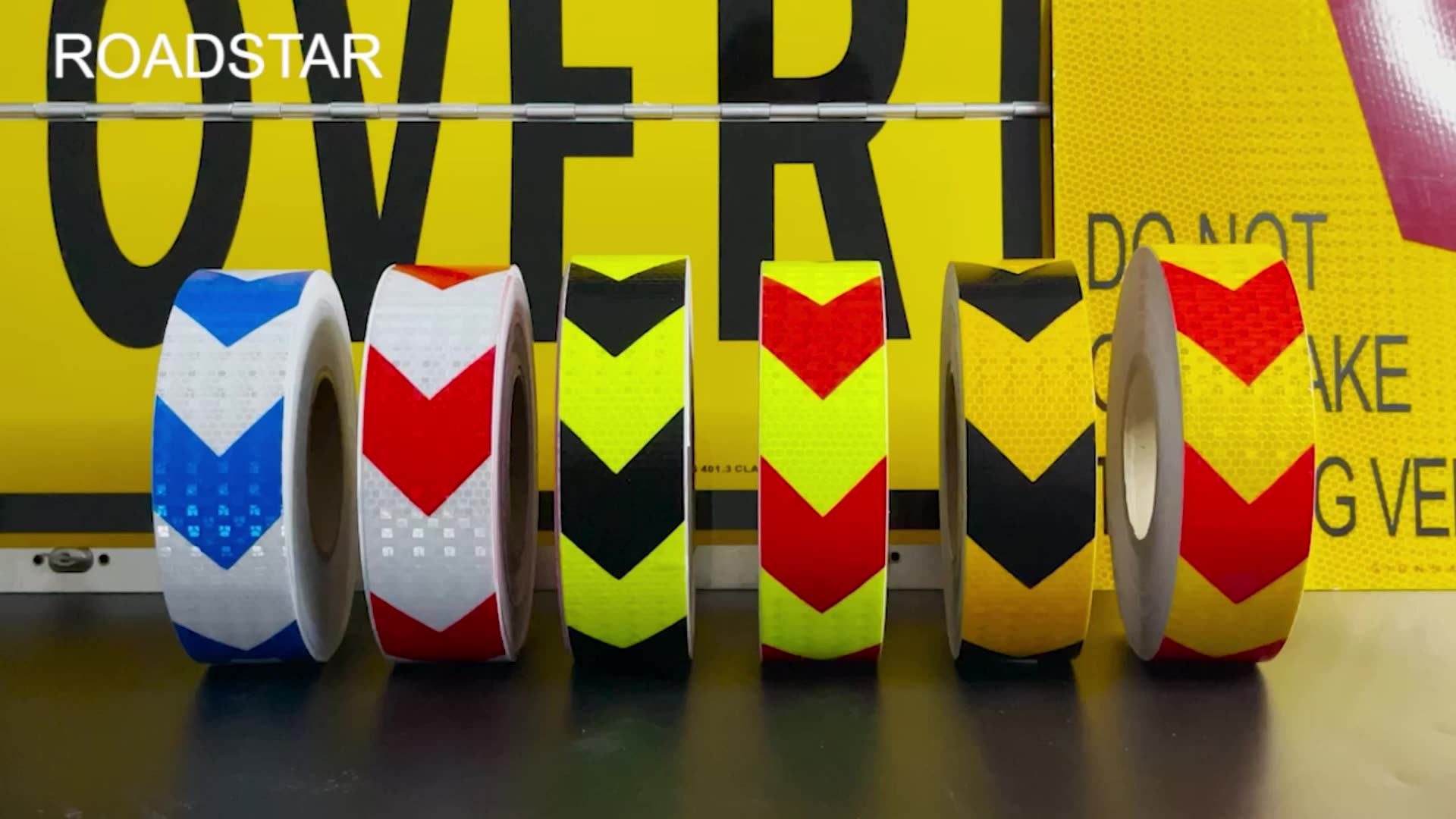 Black Yellow Reflective Road Marking Tape Micro Prism Reflective Tape ...