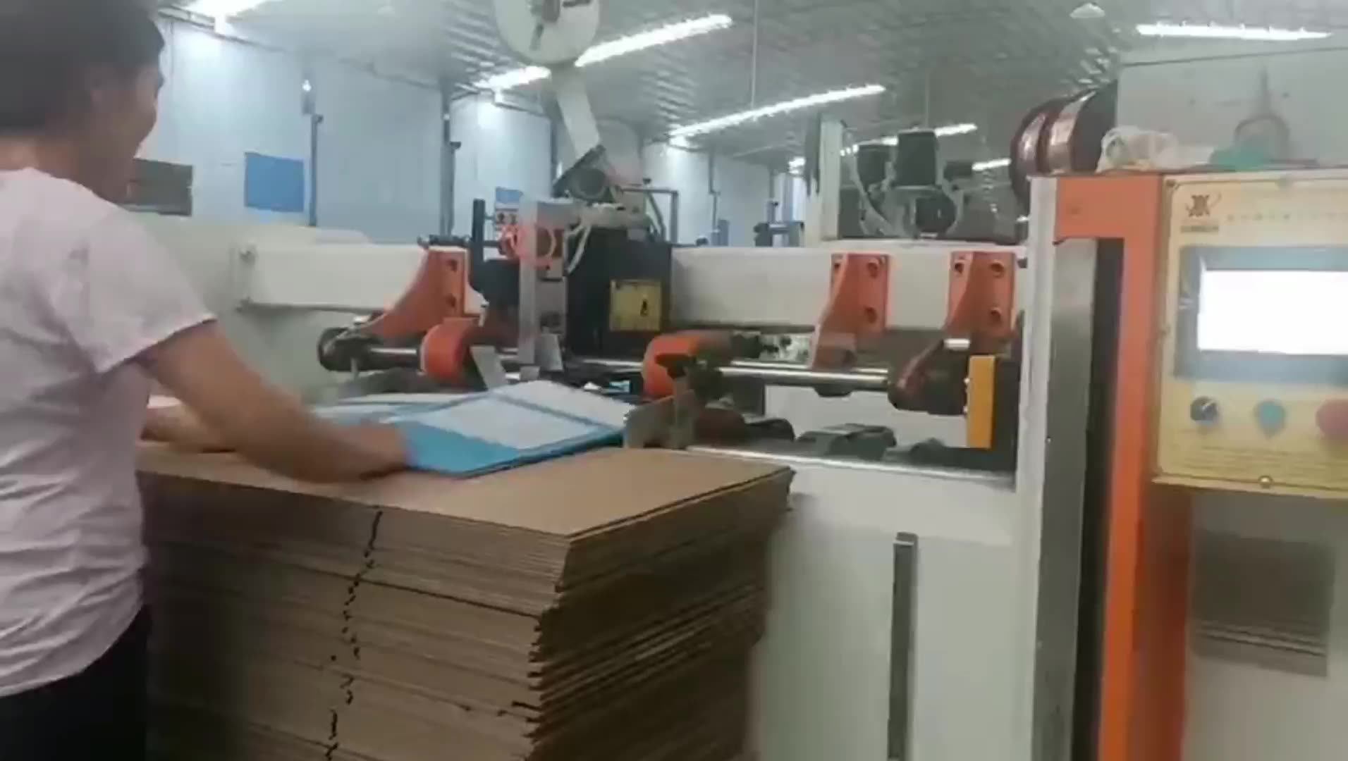 Plc Control Two Piece Joint Stitcher Packaging Machinery Corrugated ...