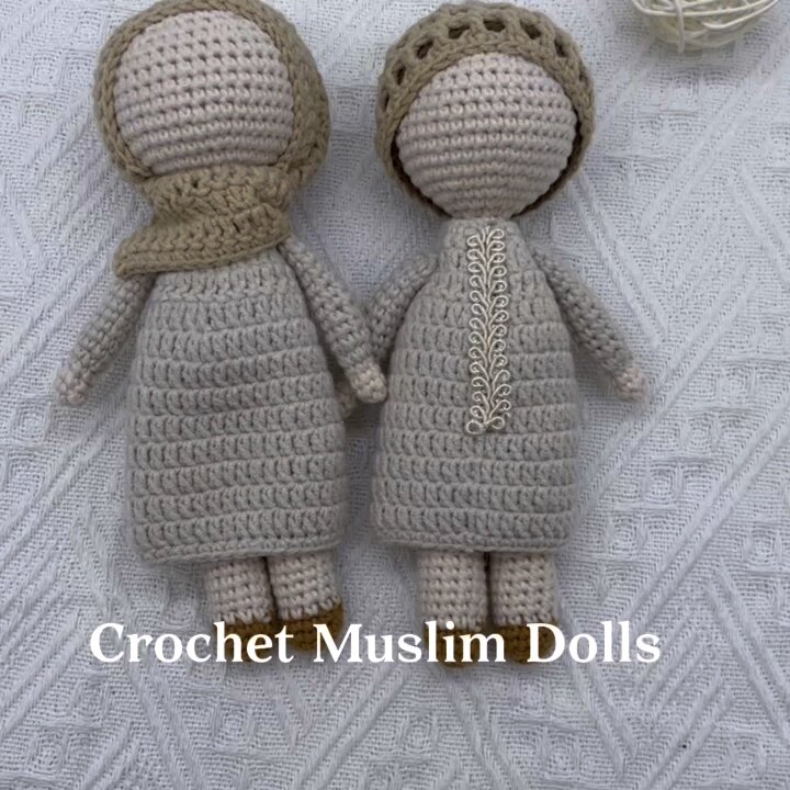 Handmade Stuffed Muslim Doll Amigurumi Hijab Toy Crochet Muslin Girls ...