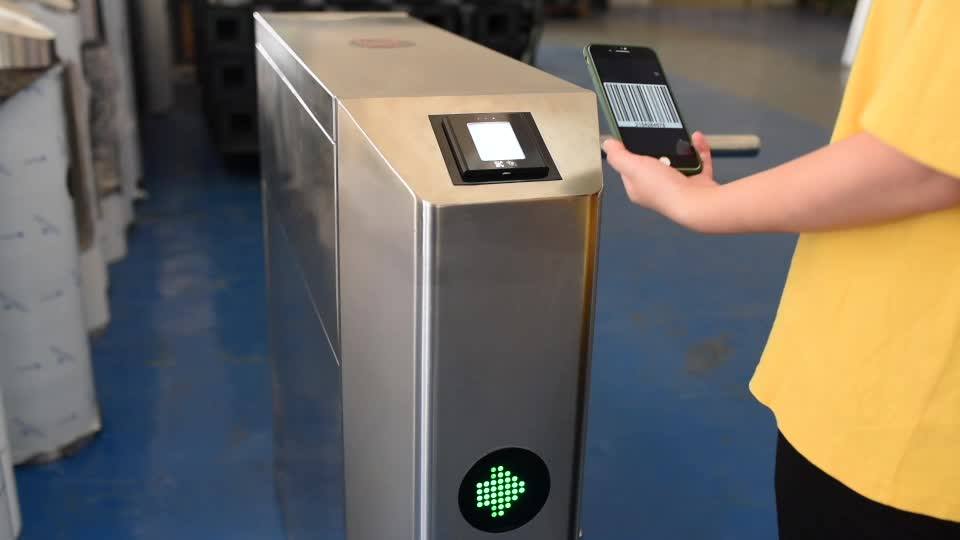 Pedestrian Turnstile Flap Barrier Qr Code Scanner - Buy Flap Gate,Qr ...