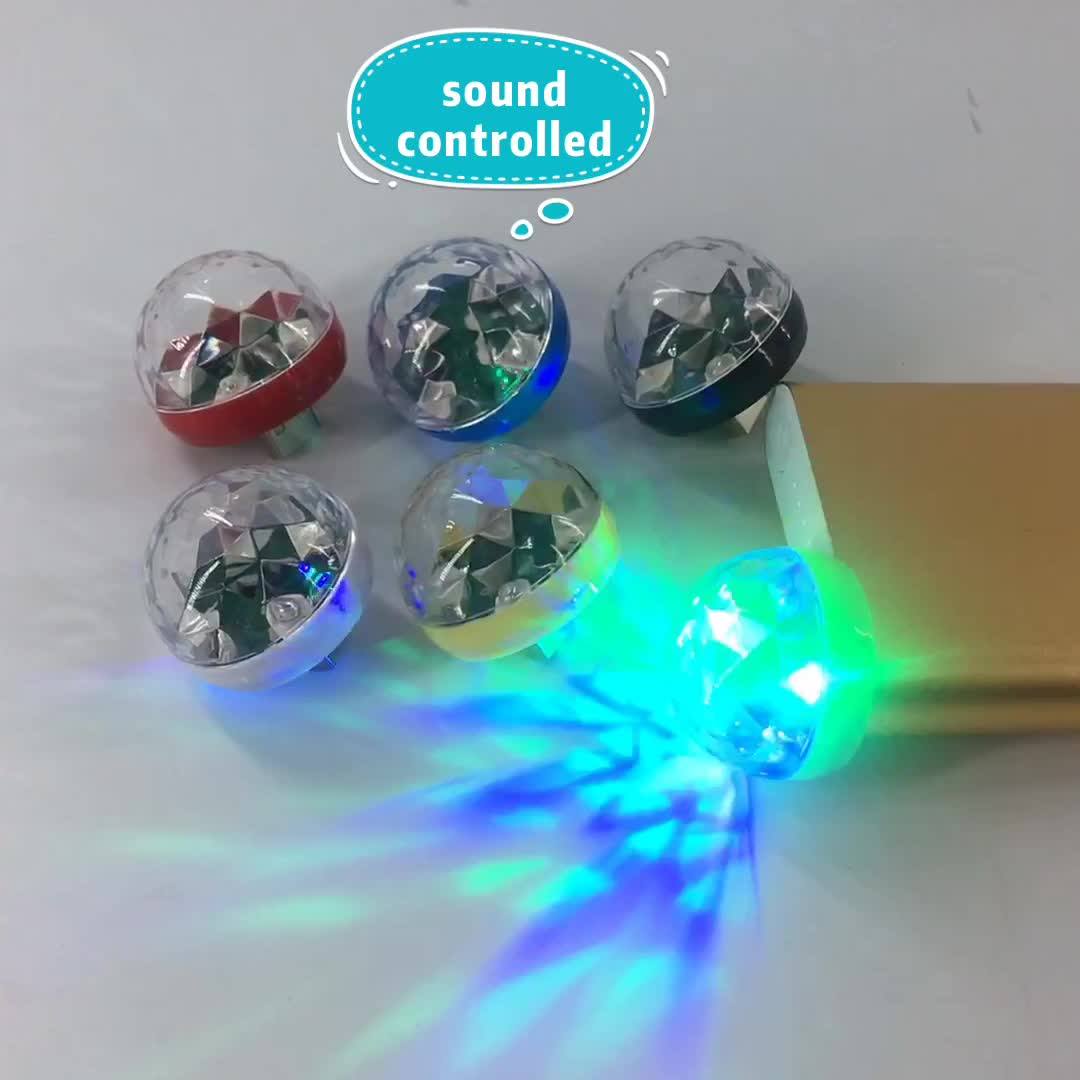 Usb Party Lights Mini Disco Ball,Led Small Magic Ball Sound Control Dj ...