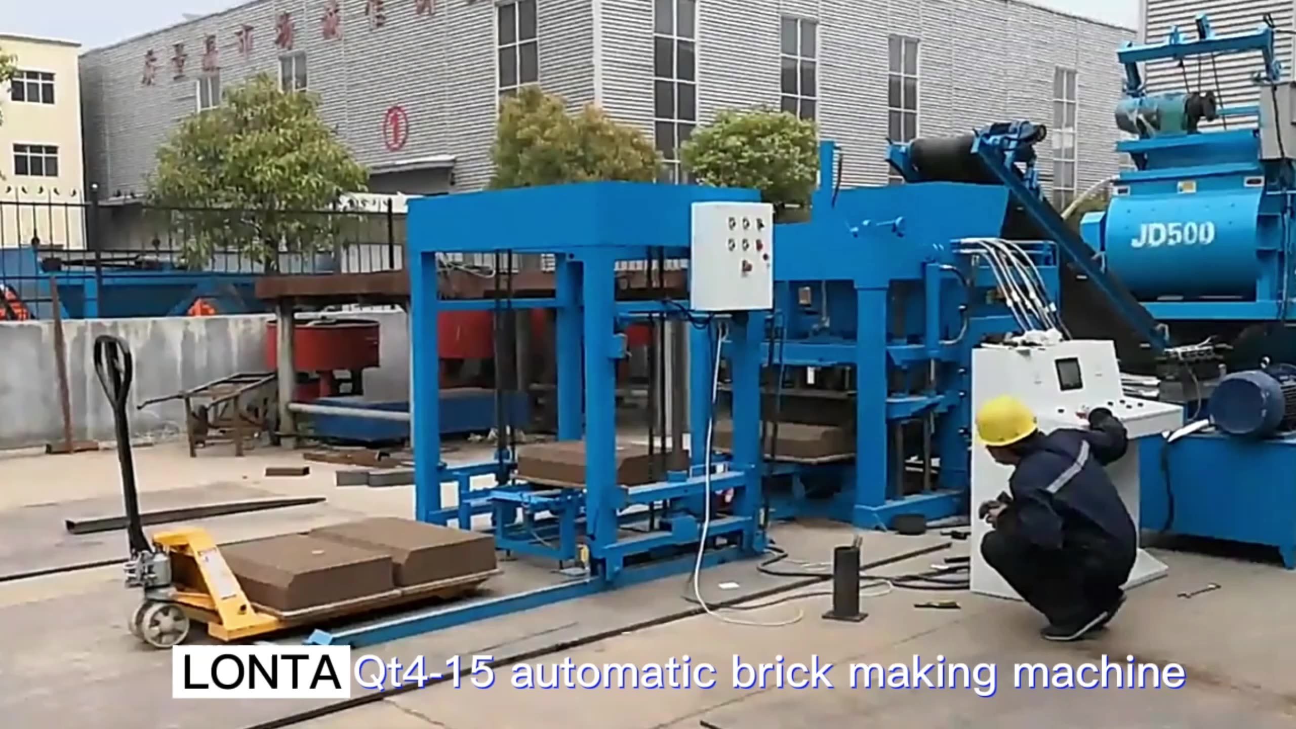 Lonta Qt4-15 Full Auto Hydraulic Interlock Hollow Paver Cement Concrete ...