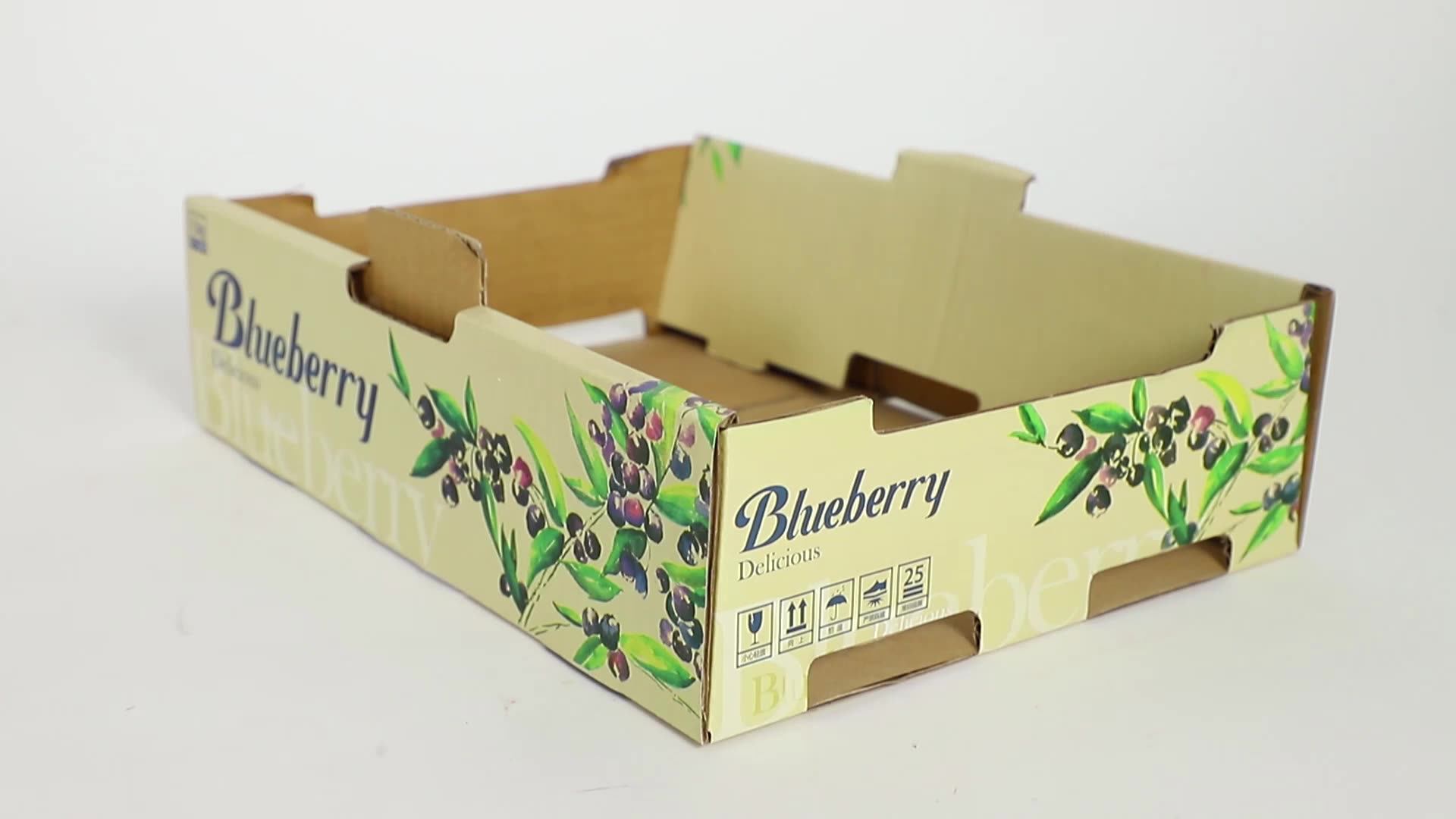 Custom Printed Large Square Corrugated Cardboard Box Stackable Apple ...