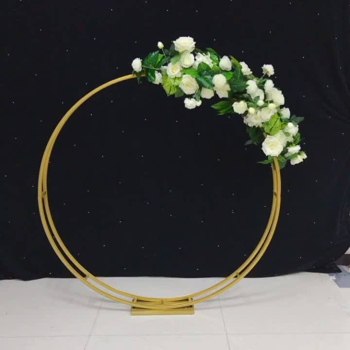 1pcs Romantic Wedding Metal Flower Arch Stand Support With Double Arms ...