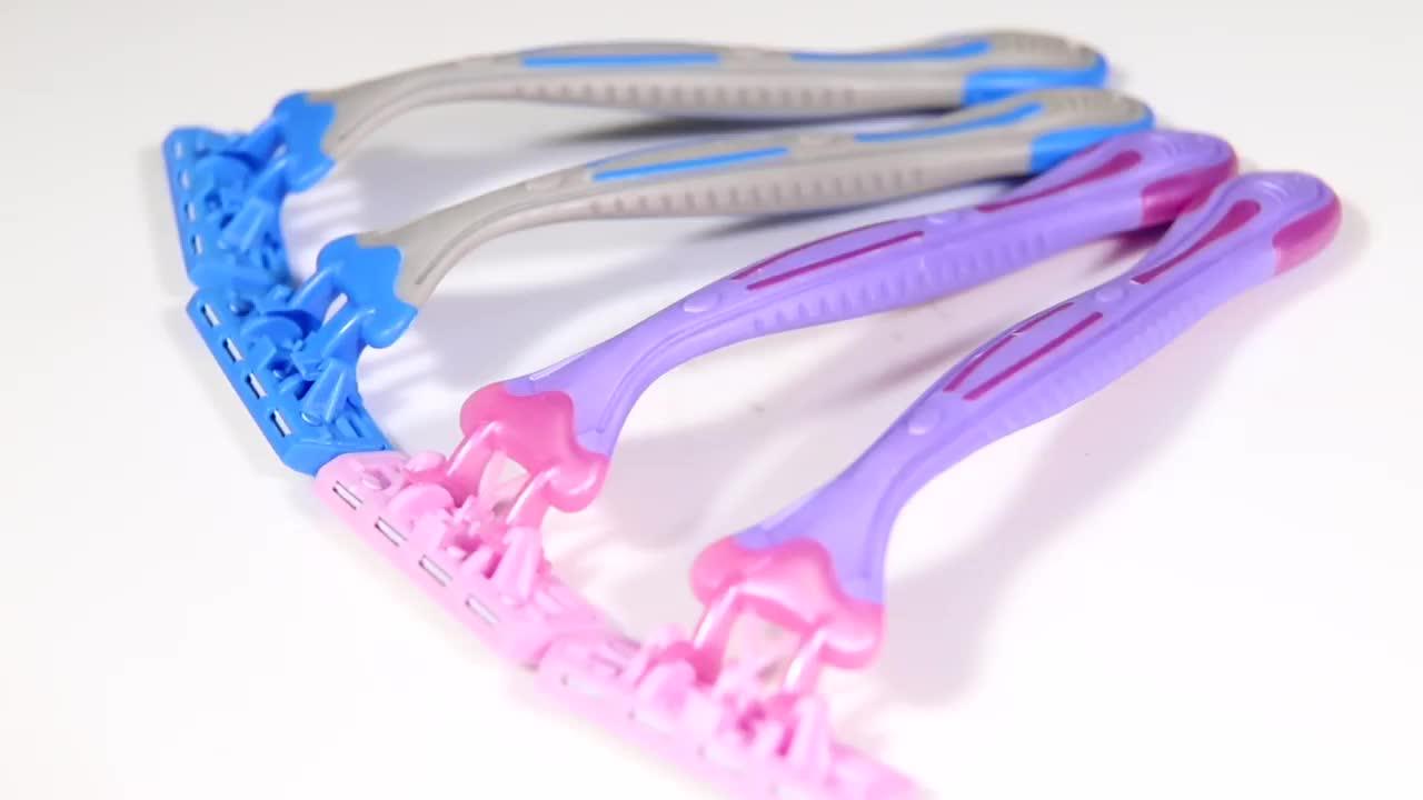 China 3 Blade Disposable Razor Ladies Shaving Knife - Buy Shaving Razor ...