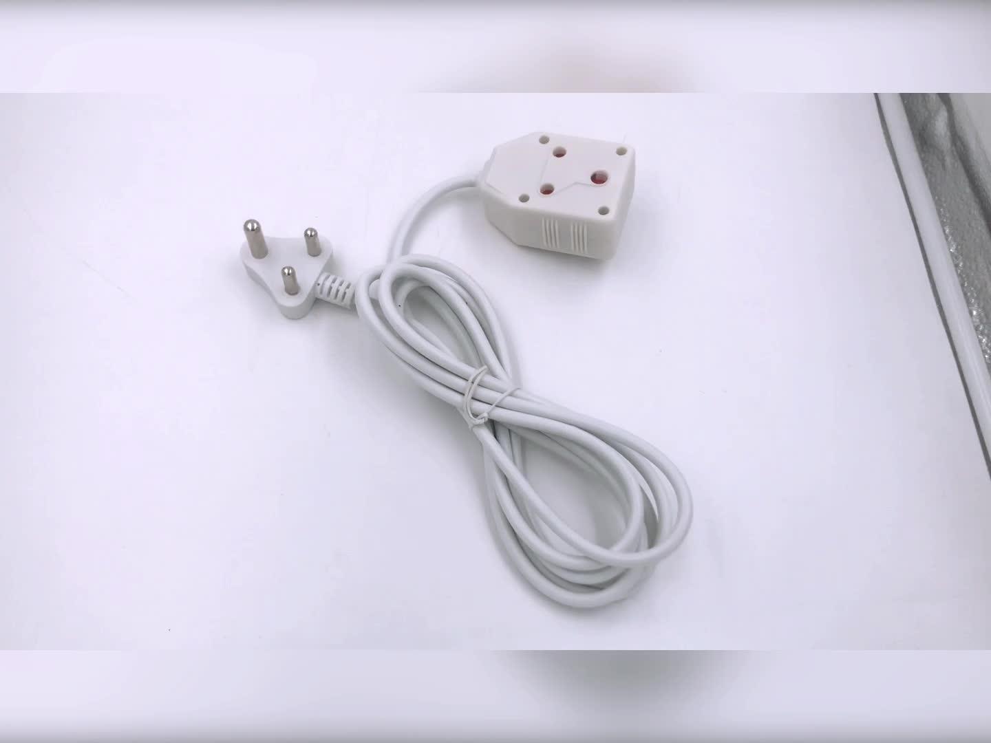 16a South Africa Extension Cord With 2 Side Socket - Buy South Africa ...