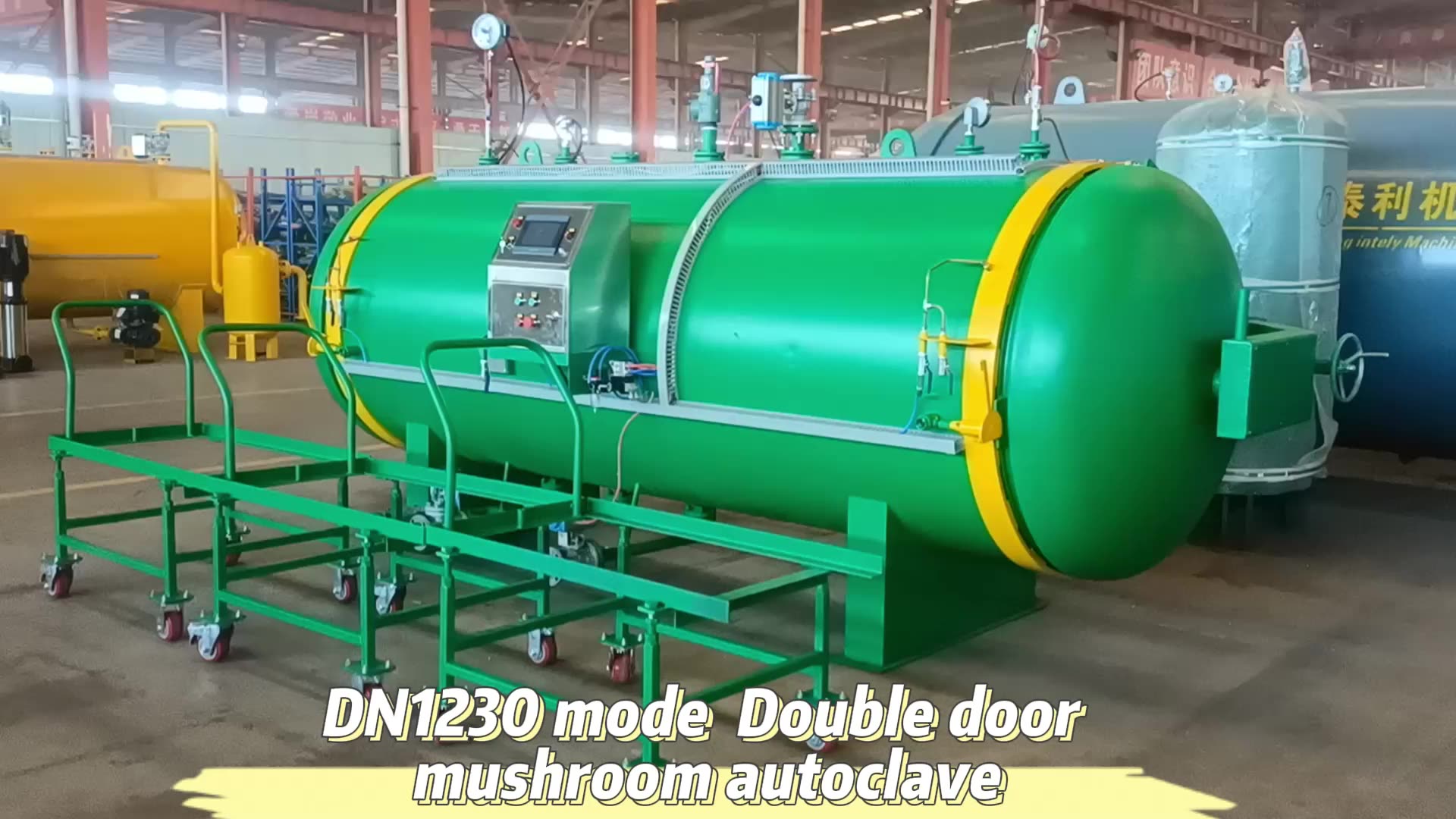 Double Door Steam Farm Industrial Mushroom Cultivation Substrate Autoclave Sterilizer For ...