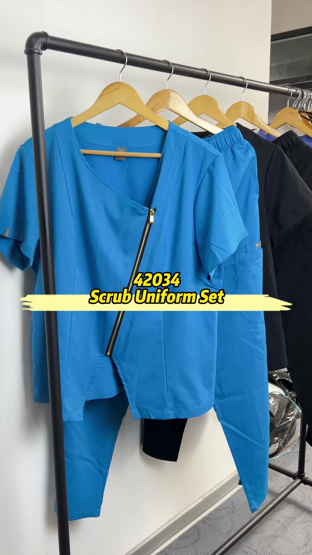 Custom Women Wholesale Stretch Scrubs Uniforms Set Nursing Scrubs ...