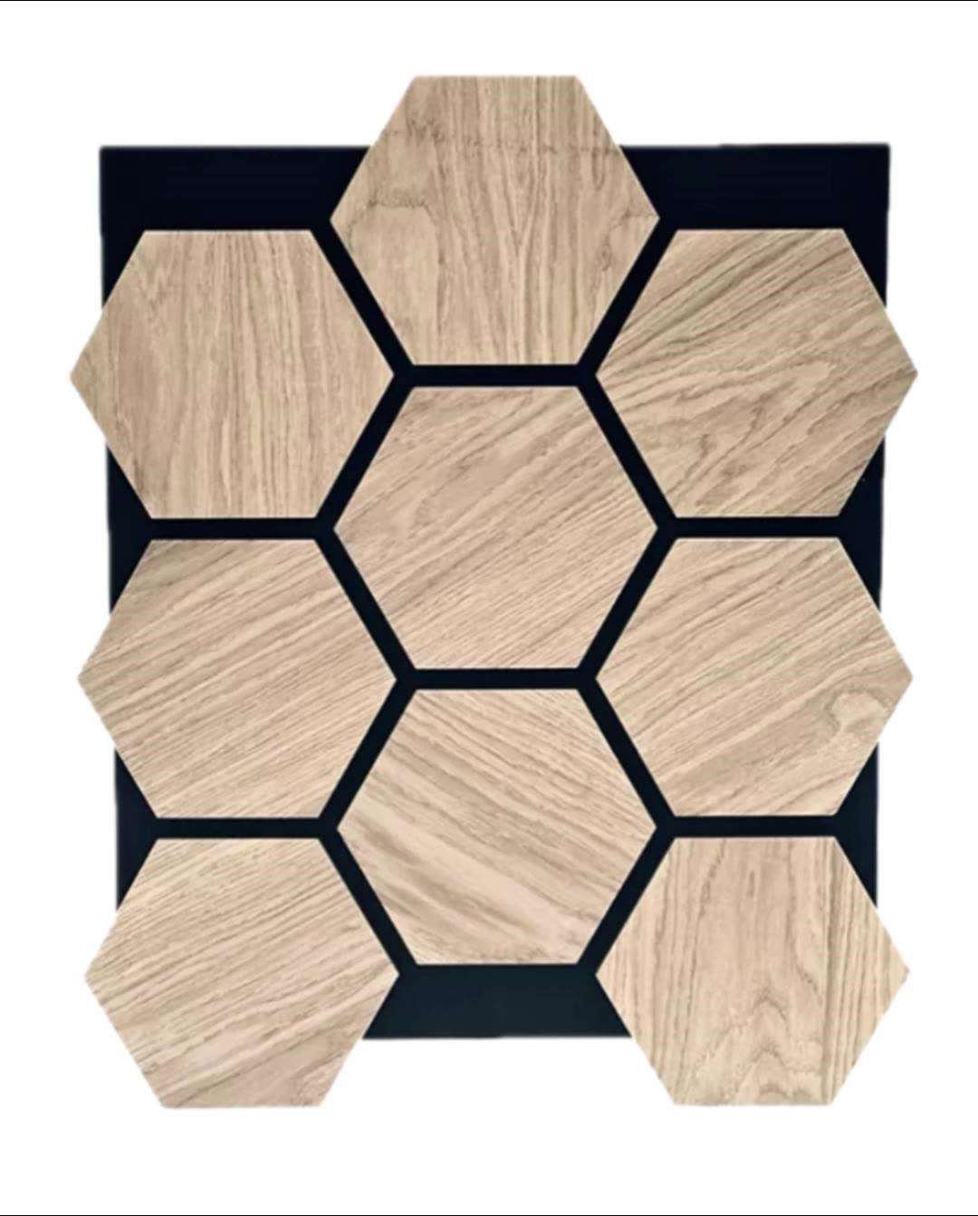 Hexagon Acoustic Wooden Wall Panels Soundproof Wood Slat Acoustic Wall ...