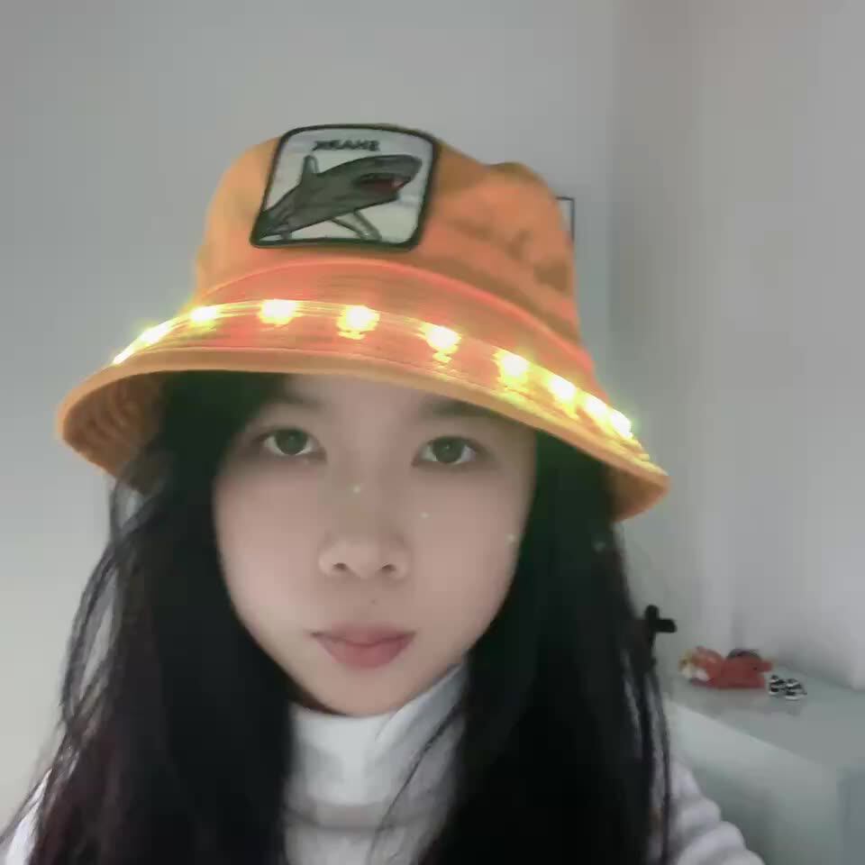 2024 Burning Man Rave Led Bucket Hat Hot Selling Hat Handmade Rave ...