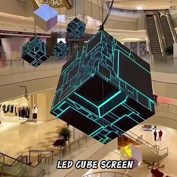 High Resolution Led Screen Cube Side Advertising Small Led Screen ...