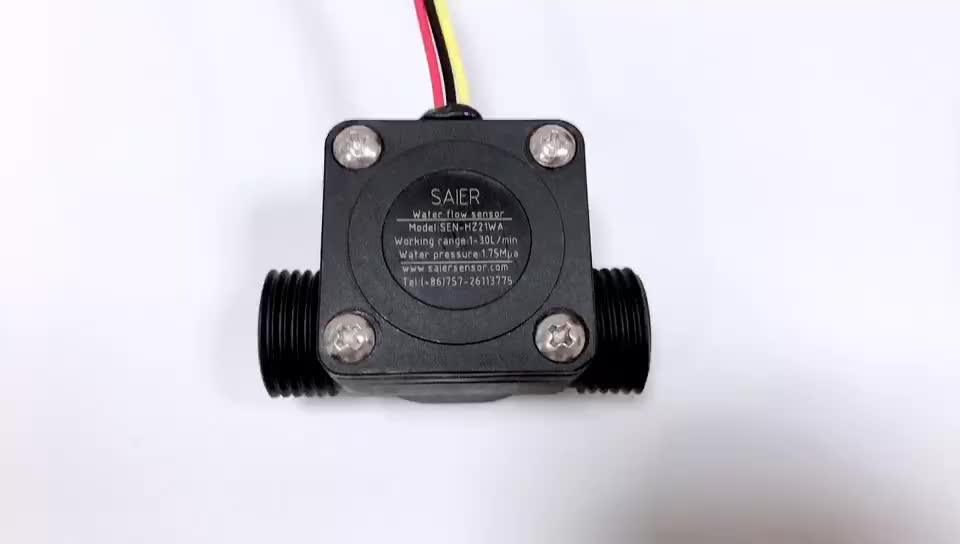 10q 4-20ma Liquid 1-30l/min Oil Flowmeter Hall Effect Meter Nylon ...