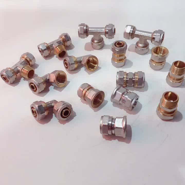 16mm 18mm 20mm Pex Pipe Fitting Brass Coupling Socket Adaptor Copper ...