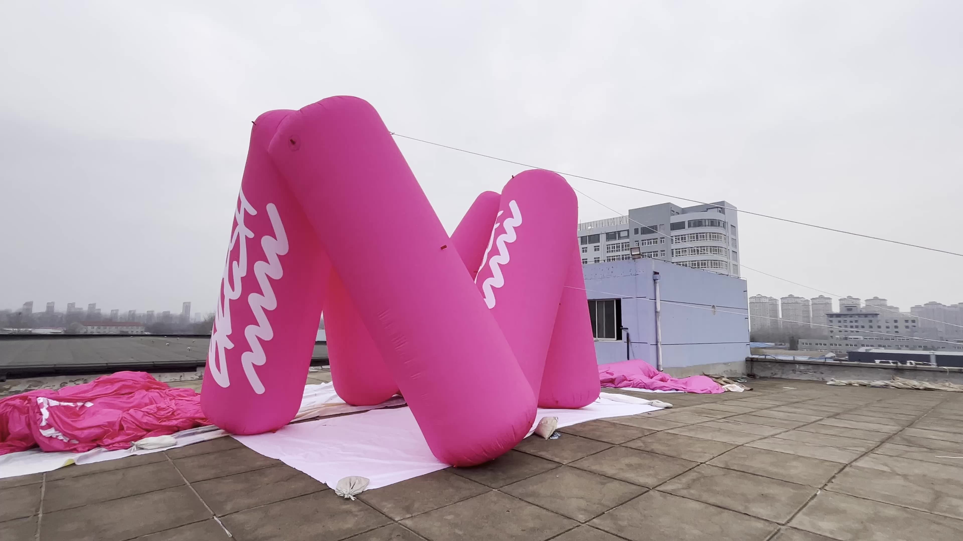 Customized Inflatable Sign Logo Event Decoration Pink Advertising ...