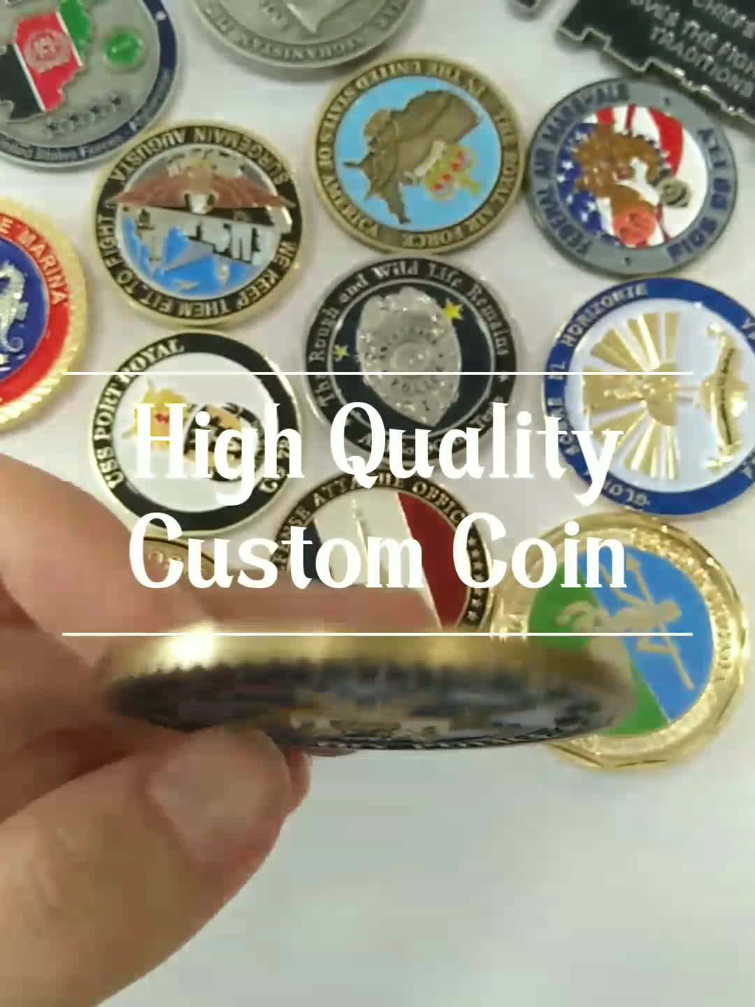 China Supplier Custom Logo Gold Challenge Coins Fashion Cheap Gold ...