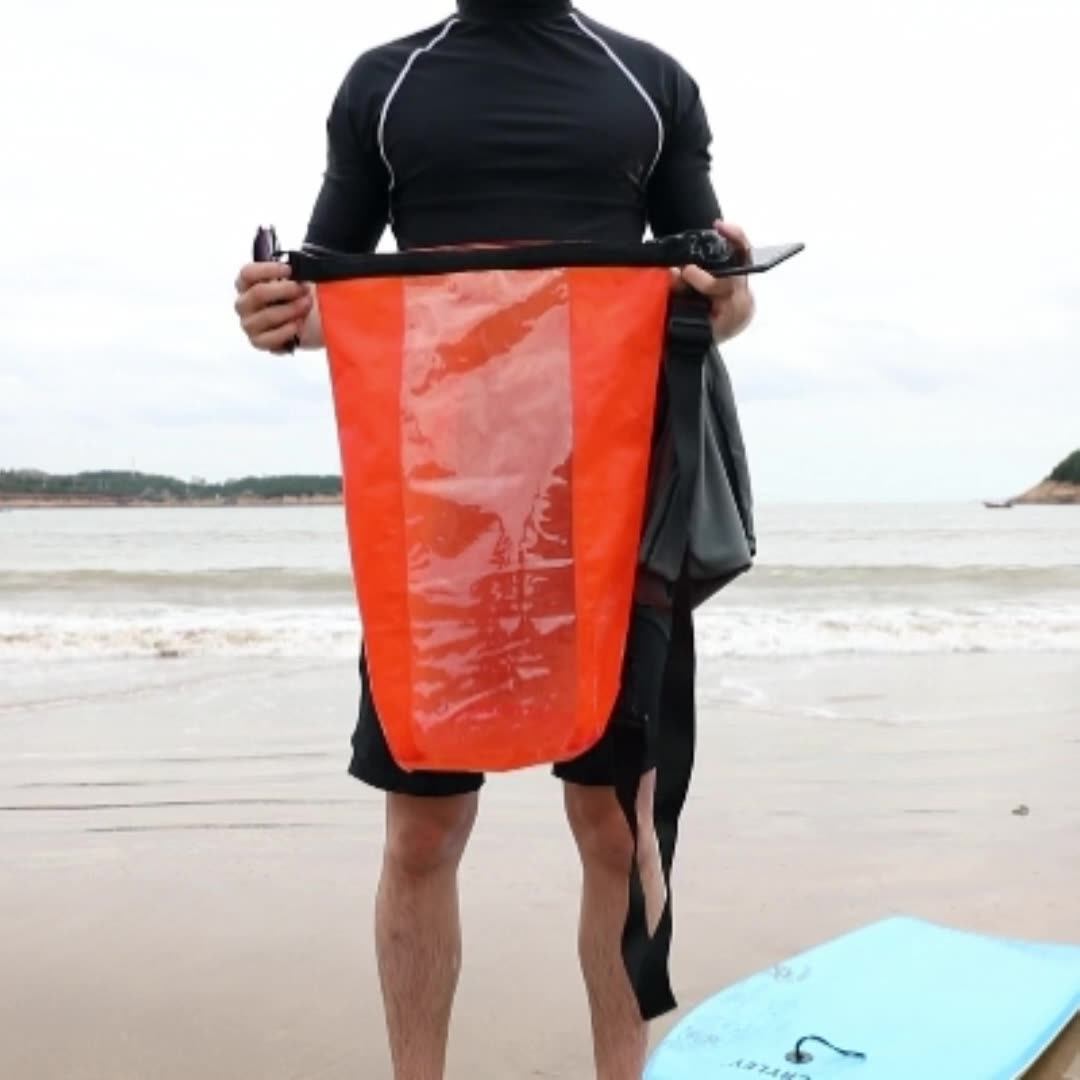 Waterproof Buoy And Dry Bag For Safety Float Safe Swim Buoy Foldable ...