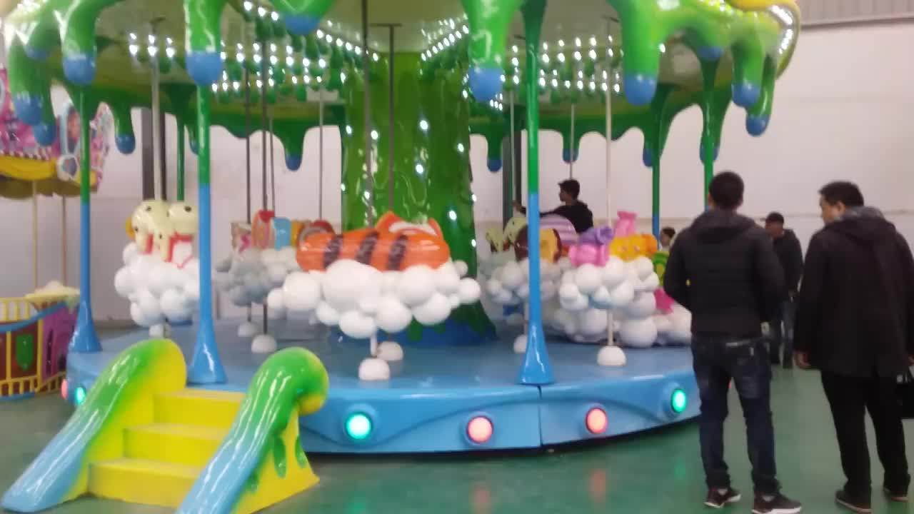 Merry Go Around Ride Equipment Amusement Park Ride Carousel Game For ...