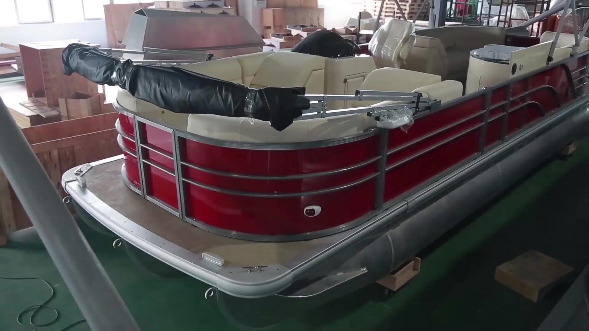 Kinocean Custom 18ft Pontoon Boat Logs And Floats For Houseboat - Buy ...
