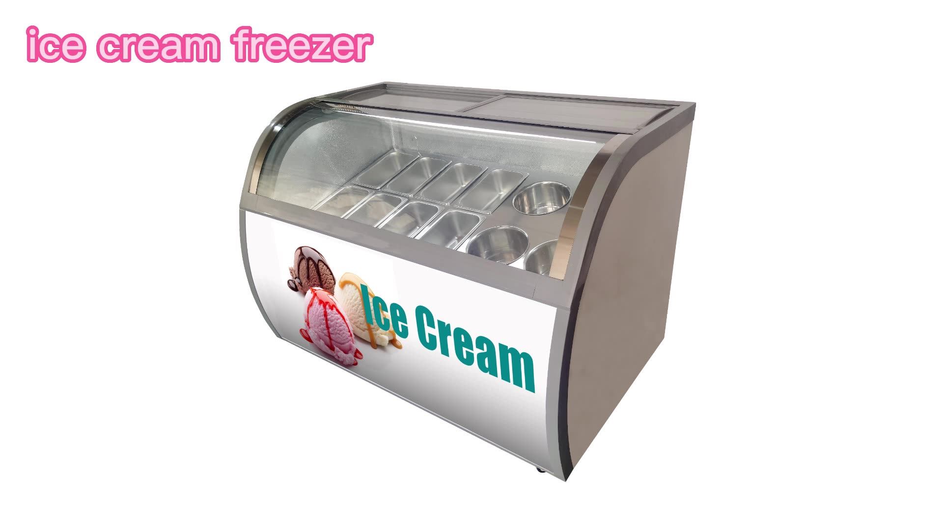 Counter Gelato Barrels And Square Pans Ice Cream Direct Cooling ...