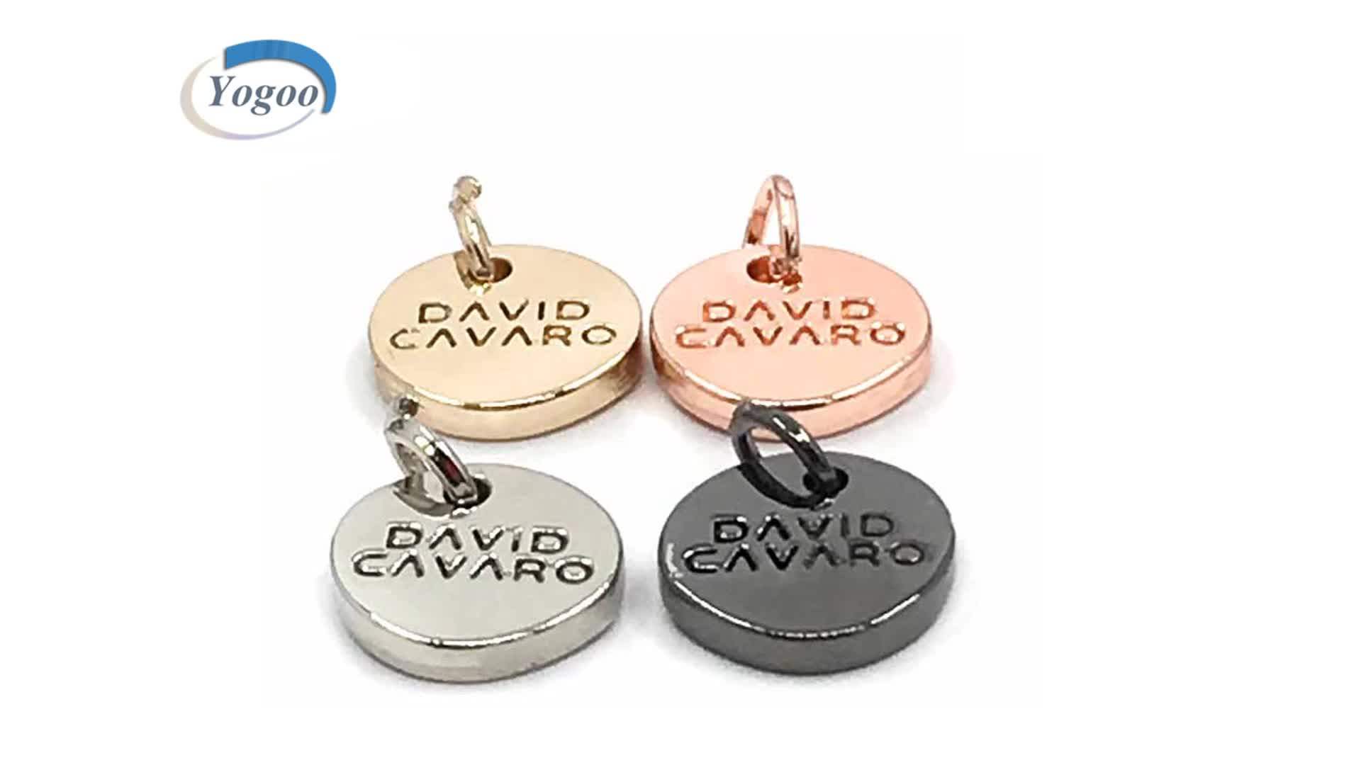 Personalized Zinc Alloy Custom Made Charm Stamped Metal Logo Jewelry ...