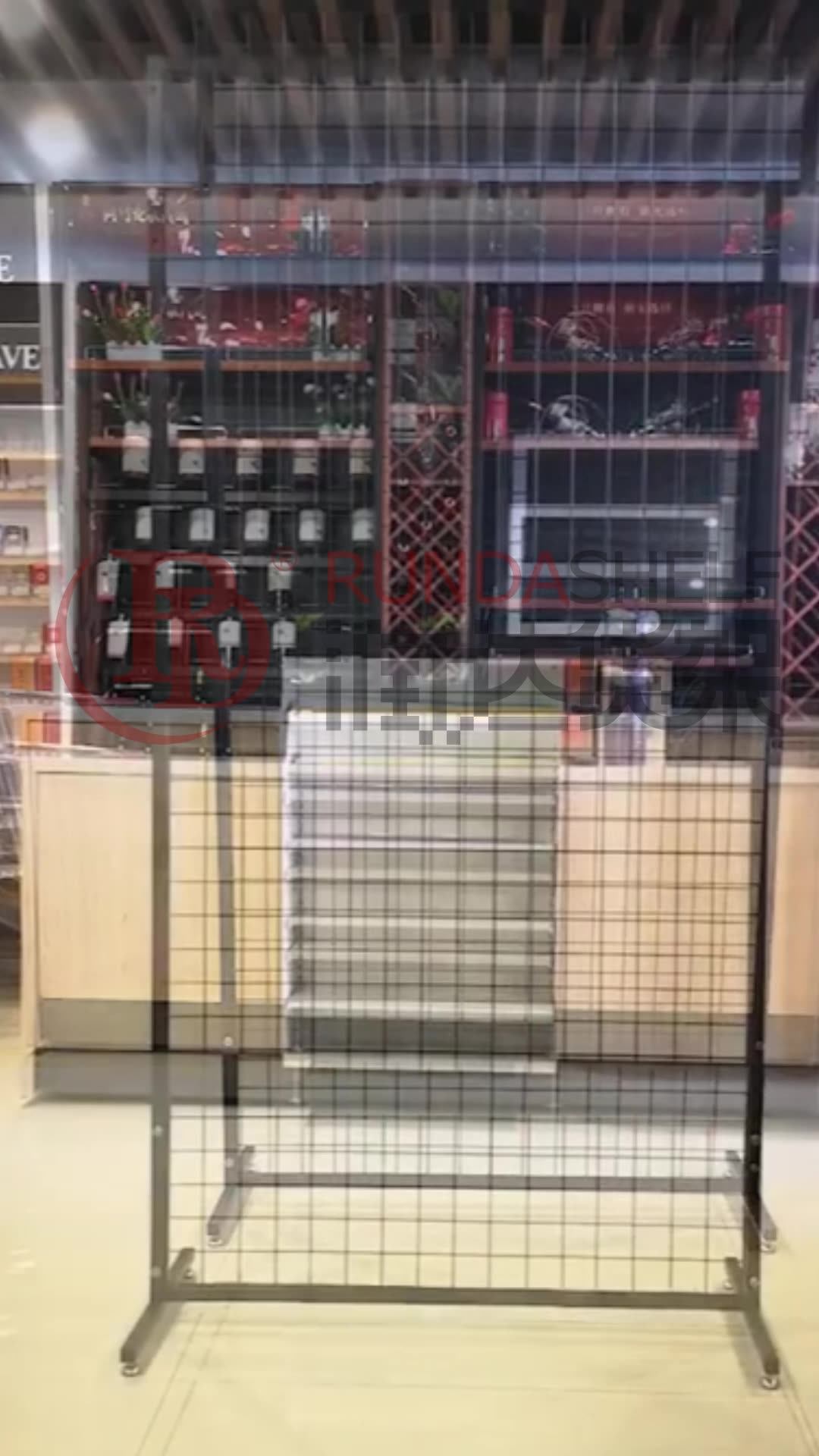 Gridwall Panel Display Stand Heavy Movable Floorstanding Grid Wall ...